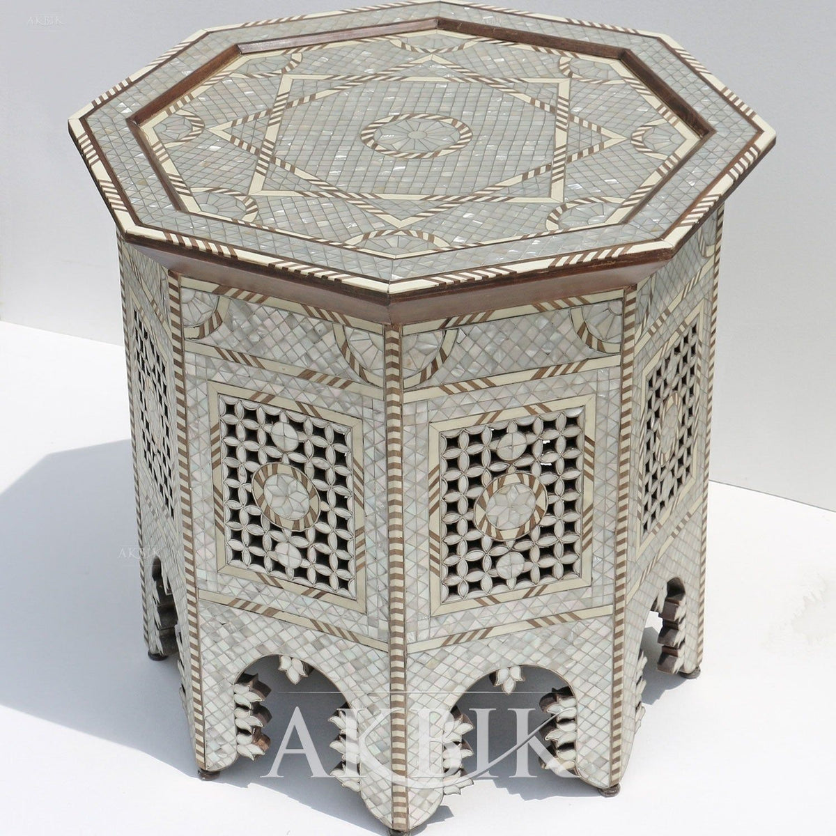 Starlight Design - Mother of Pearl Side Table – Akbik Furniture & Design