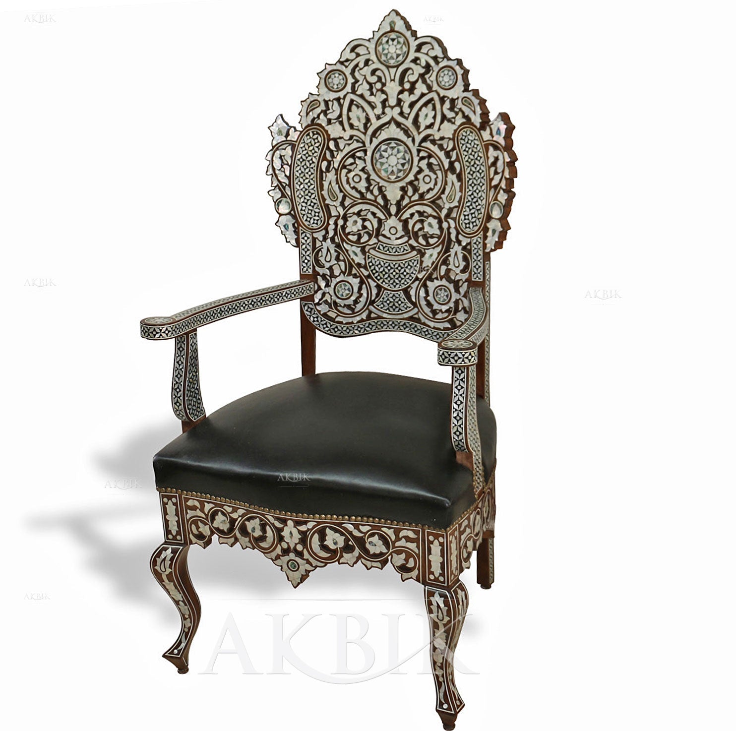 Handcrafted Chairs | Mother of Pearl Inlaid Seating – Akbik – Akbik ...