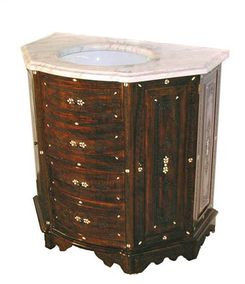 Levantine Spirit - Hand-Crafted Bathroom Vanity with Mother of Pearl I ...