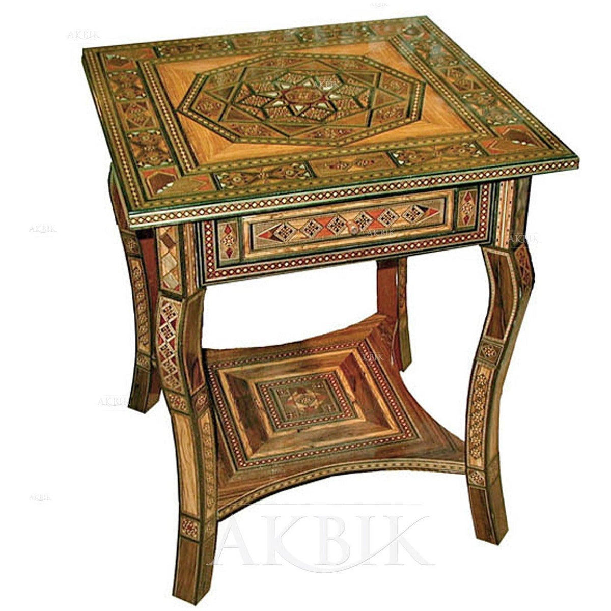 Mosaic Marquetery Levantine Table - Bella Vista Design – Akbik ...