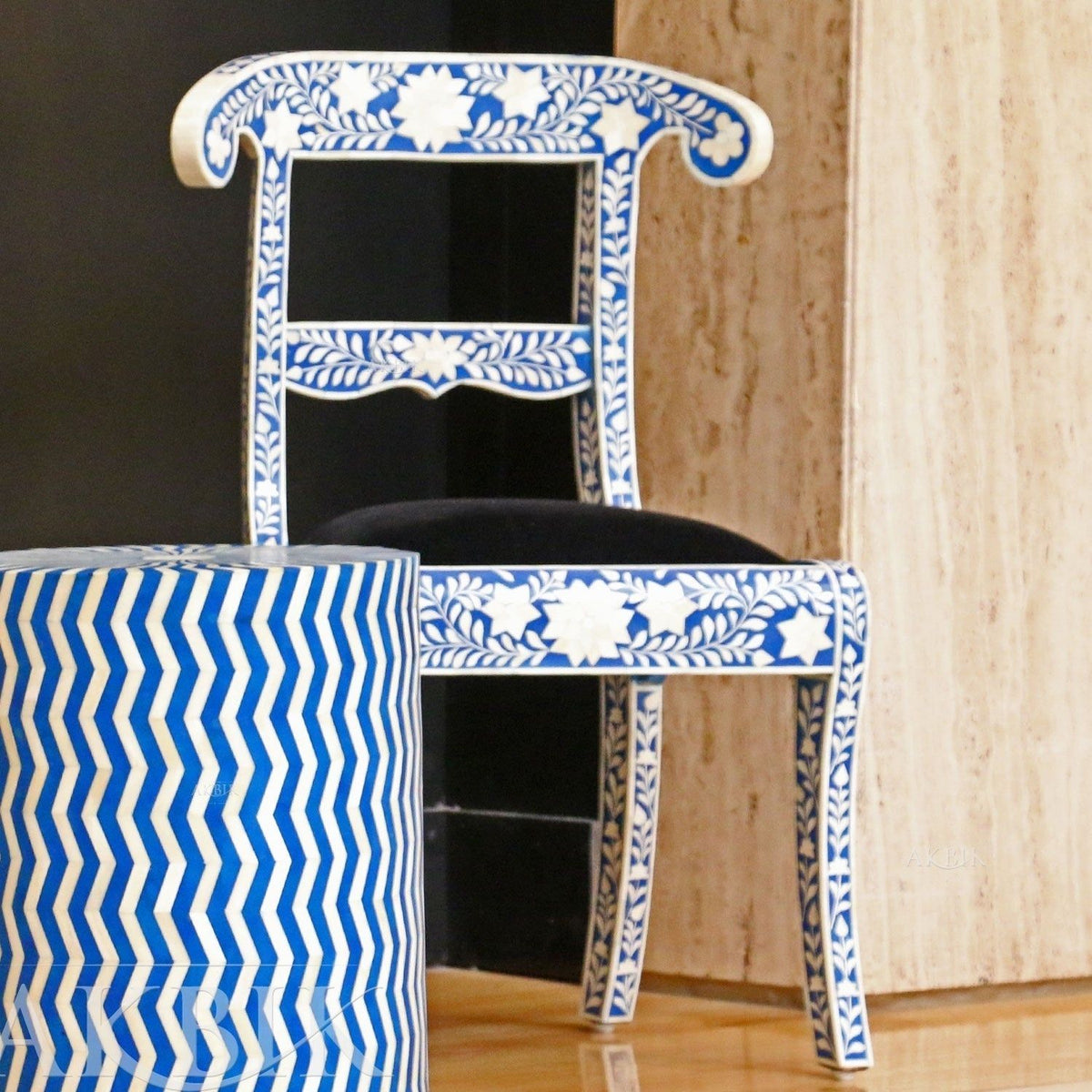 Klismos Style Bone Inlay Chair – Akbik Furniture & Design
