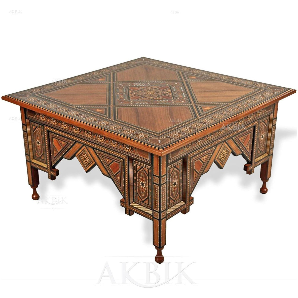 MELODY HAND-CRAFTED MARQUETRY TABLE – Akbik Furniture & Design