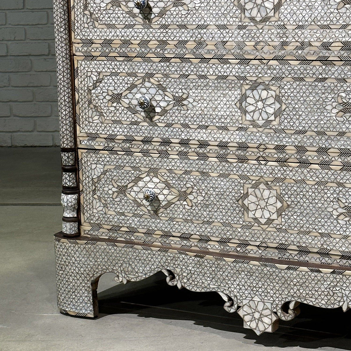 Damascene Tapestry - Mother-of-Pearl Inlaid Syrian Chest – Akbik ...